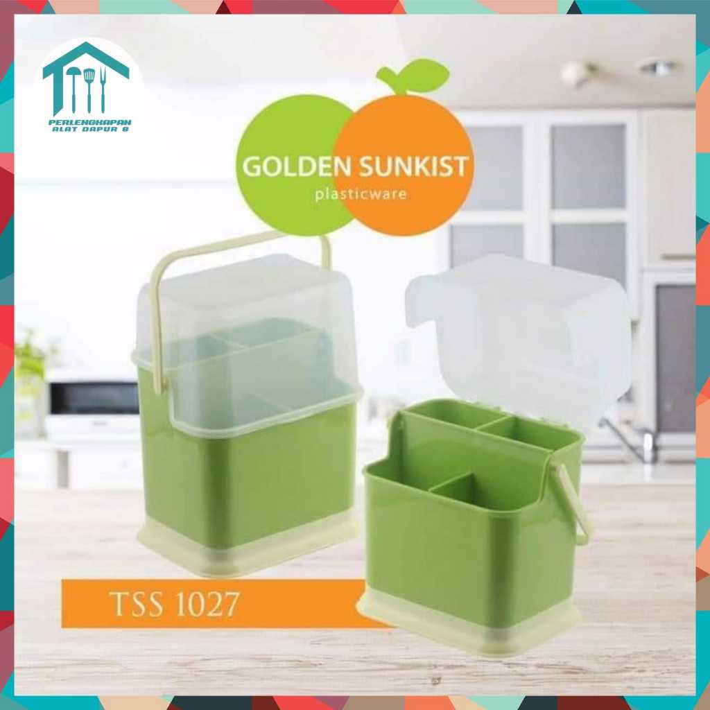 Jual WADAH SENDOK 4 SEKAT DENGAN TUTUP / TEMPAT SENDOK GARPU + TUTUP ...