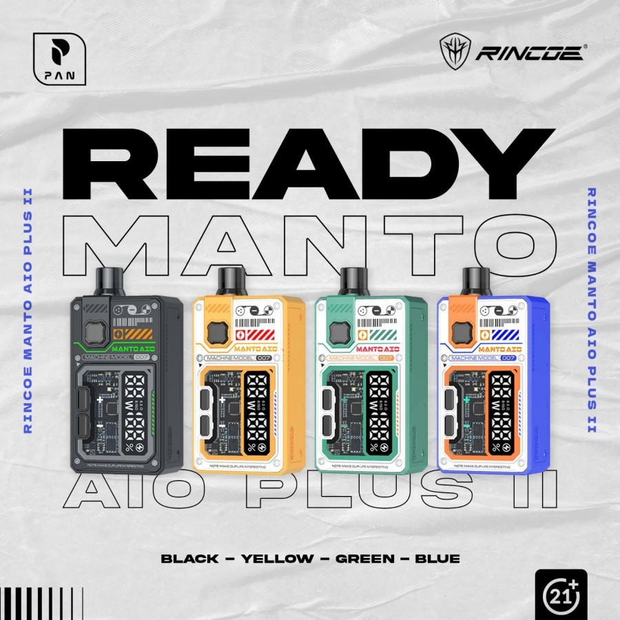 Jual Manto Aio Plus II 80W 18650 with RBA Pod Kit By Rincoe | Shopee ...