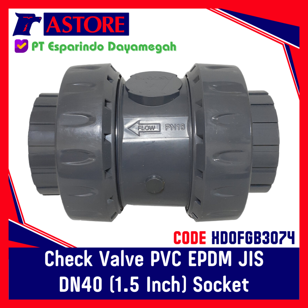 Jual Check Valve PVC 1.5 inch Kolam Renang ASTORE FIP Made in Italy ...