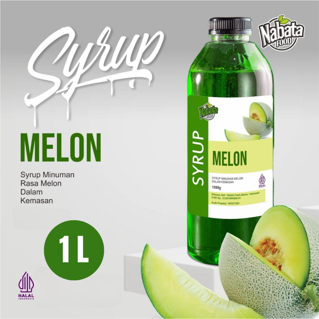 Jual Sirup Melon 1 Liter Nabata Drink - Noni Fruit Syrup Melon Nabata ...