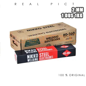 Jual KAWAT LAS Listrik NIKKO RD260 2.0MM X 300 Mm Dan RD 260 2.6 mm x 350 mm per 1kg 2kg 5kg ...