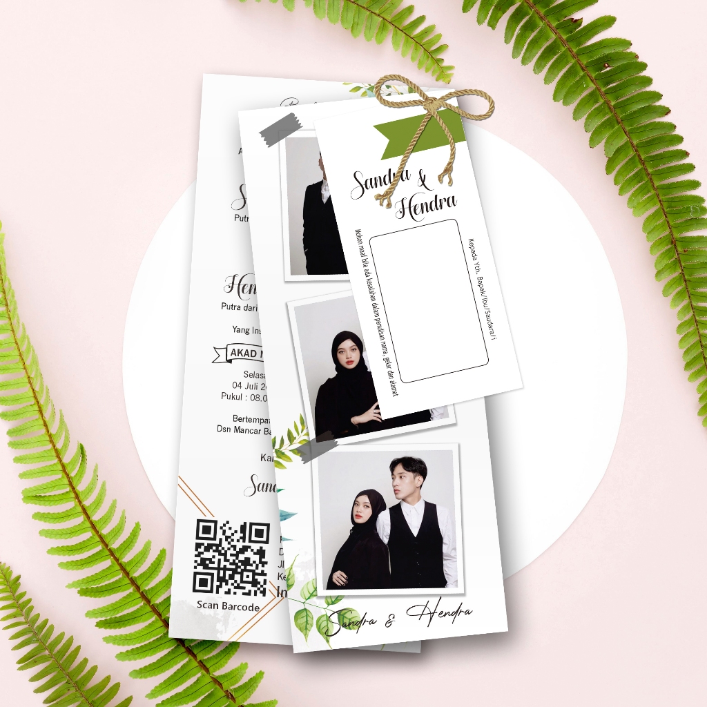 Jual Undangan Pernikahan Aesthethic - Undangan Hangtag - Undangan Nikah ...