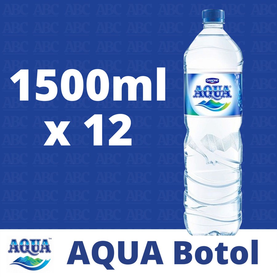 Jual AQUA | 1500 ml x 12 | Botol Besar | 1.5 Liter | 1,5 Liter | Air Minum | Air Mineral ...