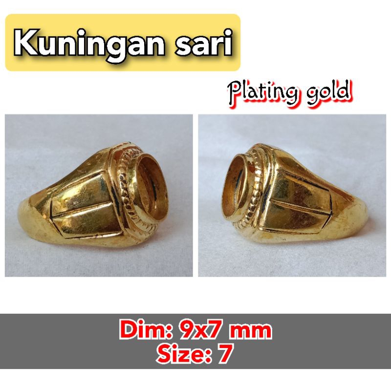 Jual cincin emban batu akik dan permata kuningan sari.65 | Shopee Indonesia
