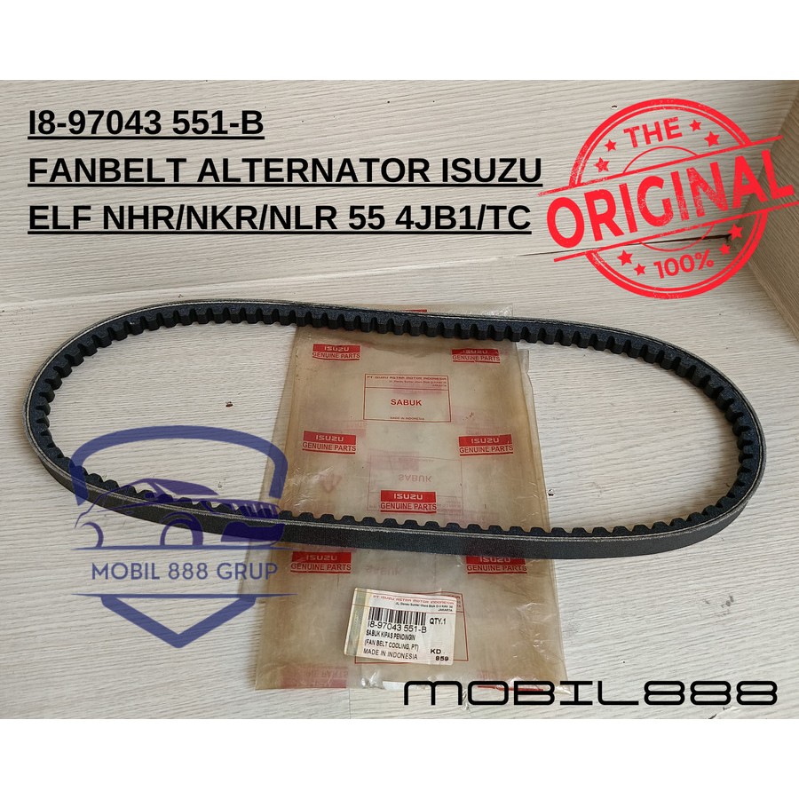 Jual Fanbelt/ Tali Kipas / Fan Belt Alternator Isuzu Elf NHR NKR NLR 55 ORI | Shopee Indonesia