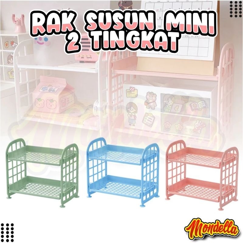 Jual Rak Susun Mini 2 Tingkat Meja Minimalis Serbaguna Tebal Warna ...