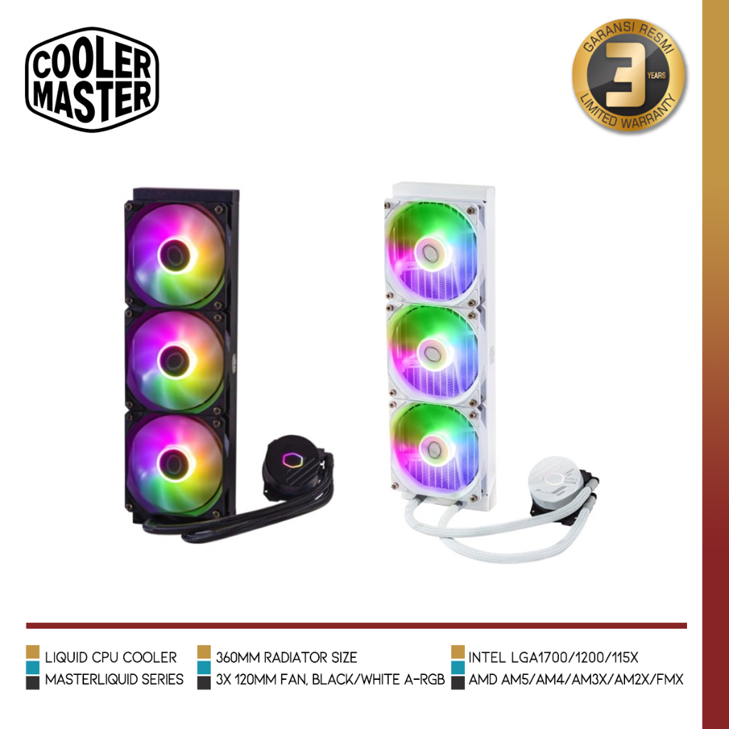 Jual COOLER MASTER MASTERLIQUID 360L CORE ARGB | Shopee Indonesia