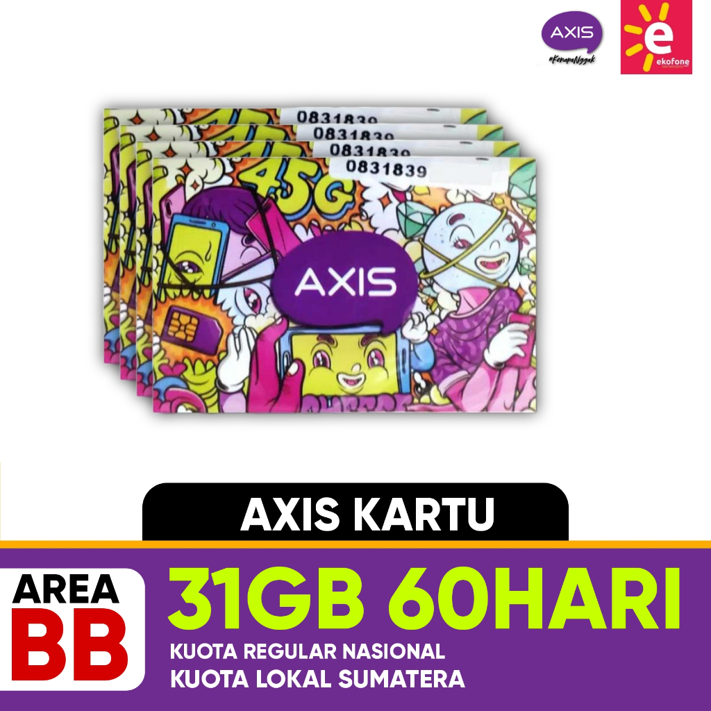 Jual AXIS 31GB 60HARI (KARTU) | Shopee Indonesia