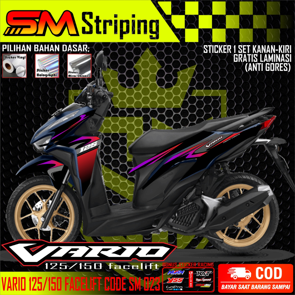 Jual COD STRIPING VARIO FACELIFT / STICKER VARIO NEW FACELIFT / ALL NEW ...