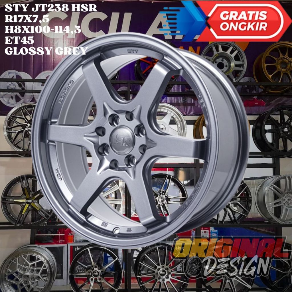 Jual Velg Mobil Ring 17 Te37 HSR STY R17 Untuk CITY , JAZZ , AVANZA , LIVINA | Shopee Indonesia