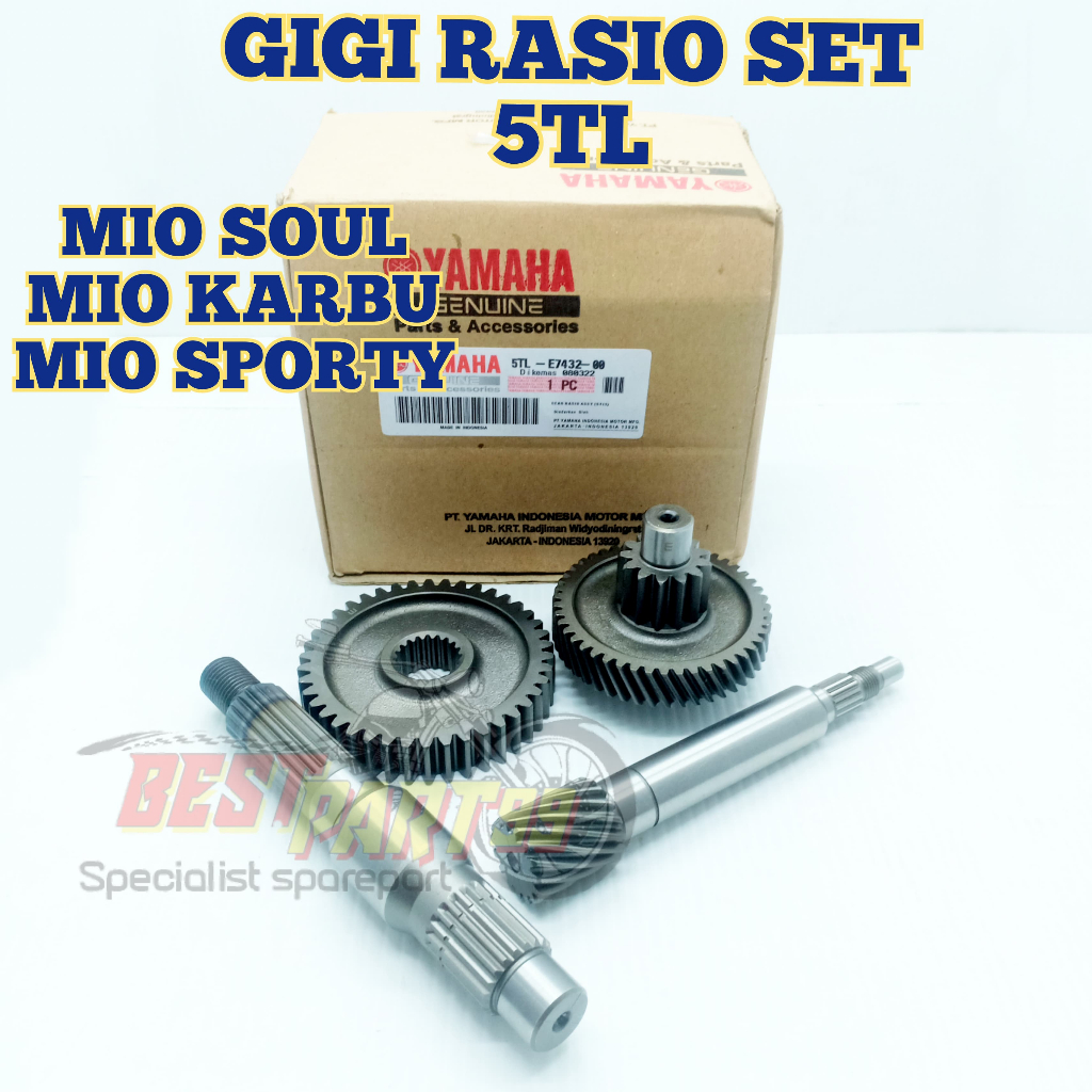 Jual Gigi Rasio Set 5TL yamaha Mio Sol Mio Karbu Mio Sporty Gear mio smile aS Pully Set Gigi ...