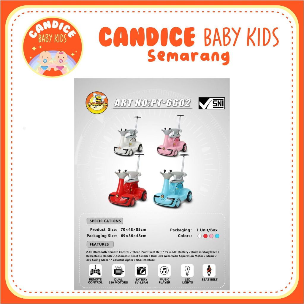 Jual MOTOR MAINAN ANAK RC MOTOR PACIFIC JR PT-6602 | Shopee Indonesia