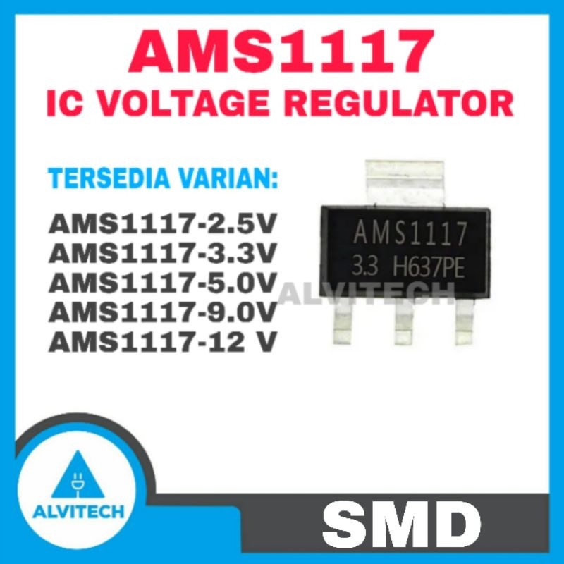 Jual AMS1117 SMD IC Voltage Regulator | Shopee Indonesia