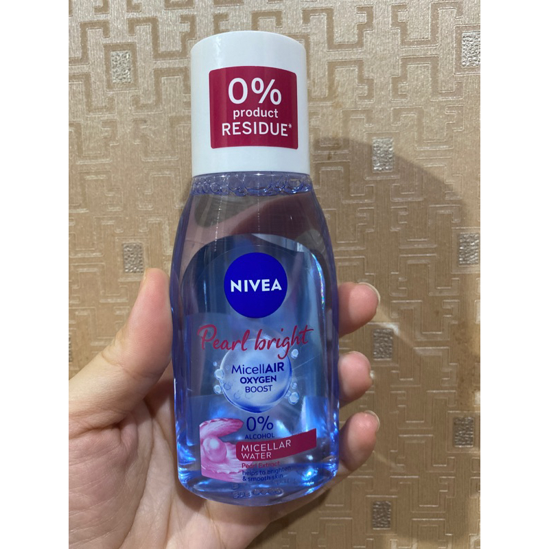 Jual NIVEA Micellar Water 125ML Pearl Bright Non Alkohol BPOM | Shopee ...