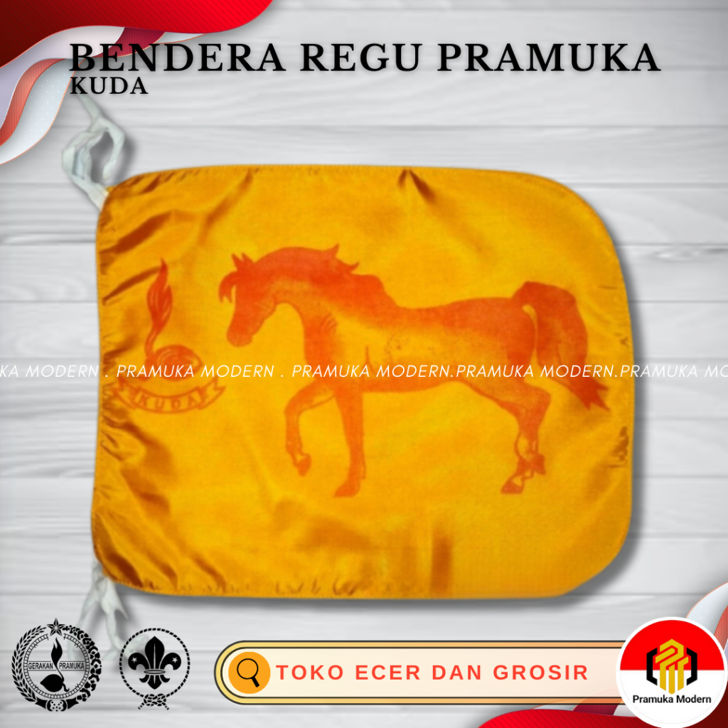 Jual Bendera regu Kuda bendera regu pramuka putra kuda (bijian ...