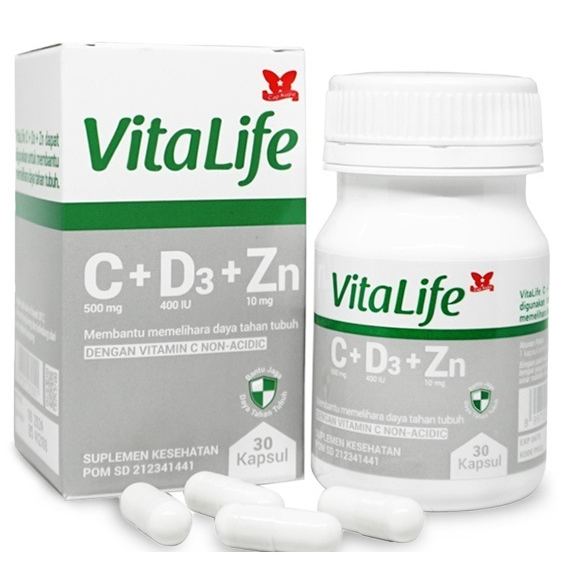 Jual Vitalife Multivitamin C D3 Zinc 30 Kapsul - Multivitamin C D3 Zinc ...