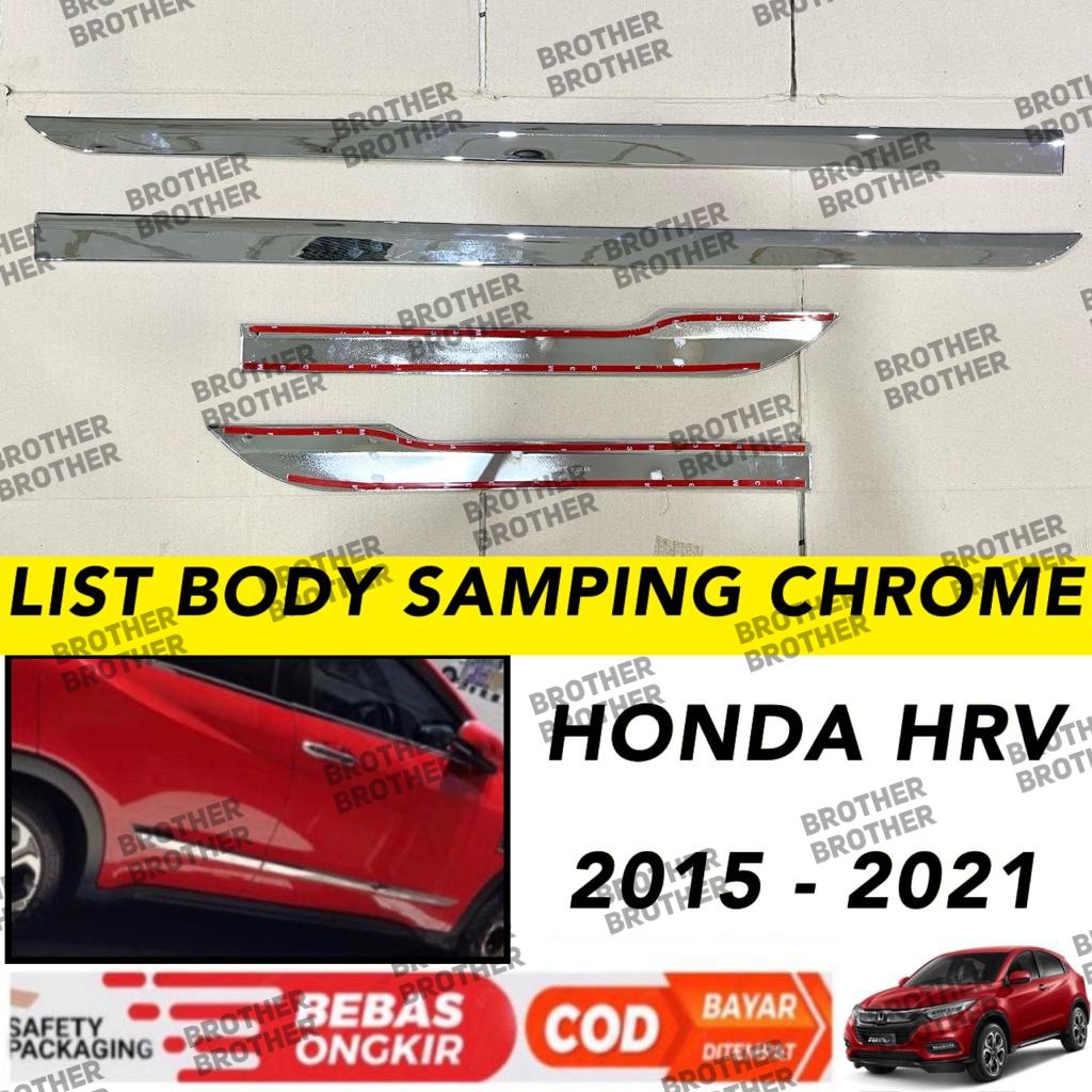 Jual List Body Samping Honda Hrv HR-V 2015 2019 2020 2021 Cover Chrome ...