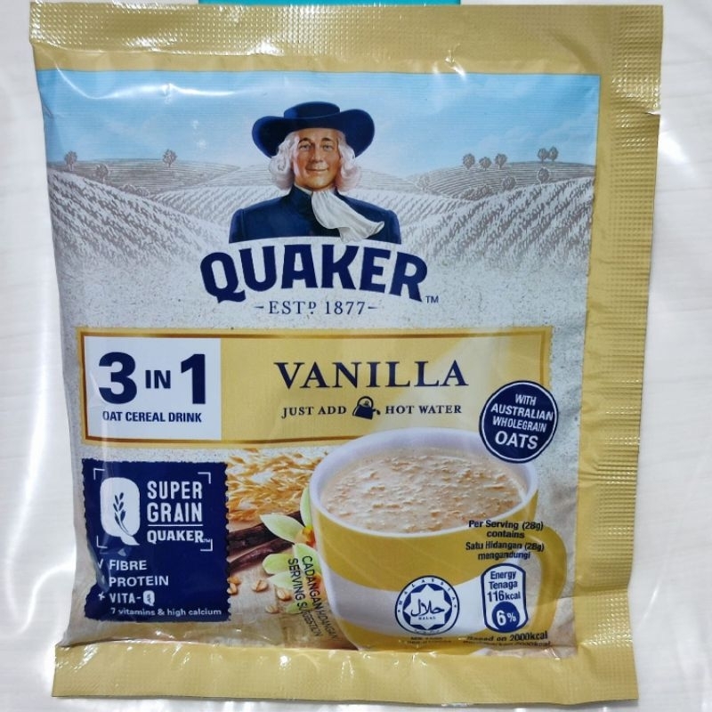 Jual Quaker Malaysia 3 in 1 Sachet 30gr/ Sereal Oatmeal Makanan Sehat ...
