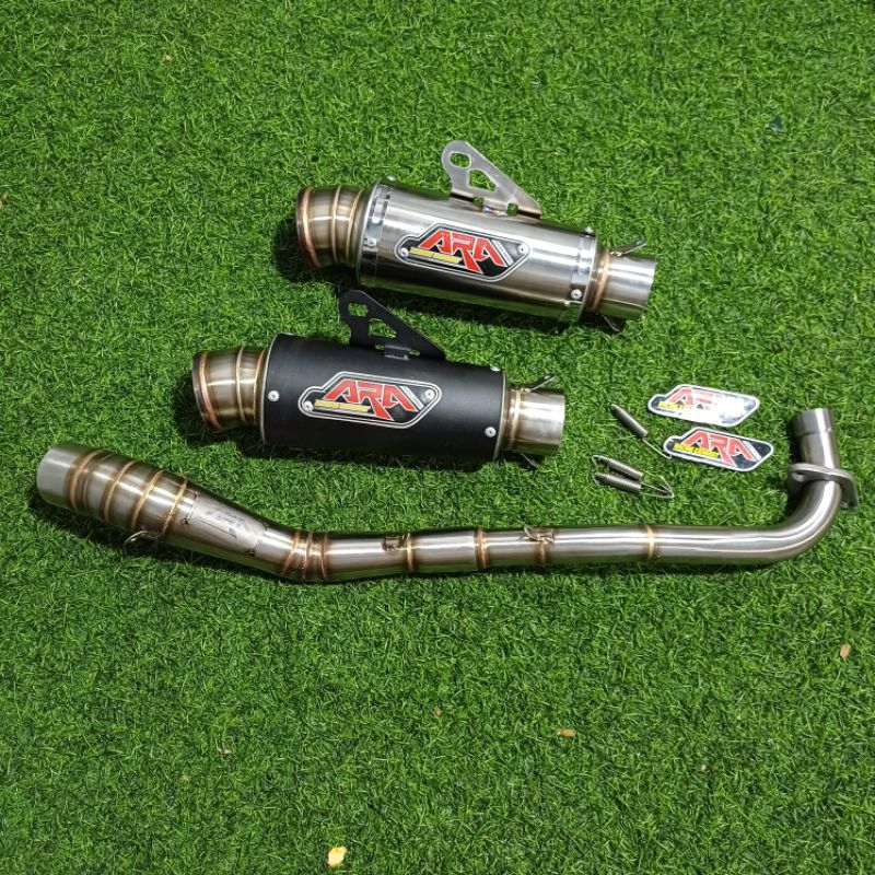 Jual knalpot racing hitam footstep standar Jupiter z,Jupiter Z1,Vega r ...