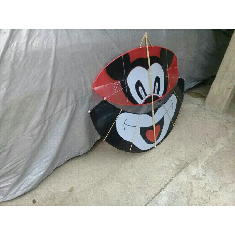 Jual layangan gapangan motif mickey mouse 1.2 bonus sendaren | Shopee ...