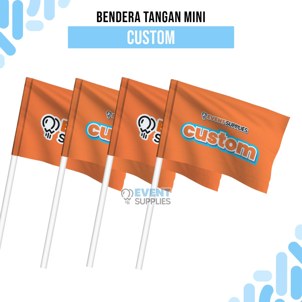 Jual [CUSTOM] Bendera Tangan Mini Flag [22x15cm] Perusahaan / Bendera ...
