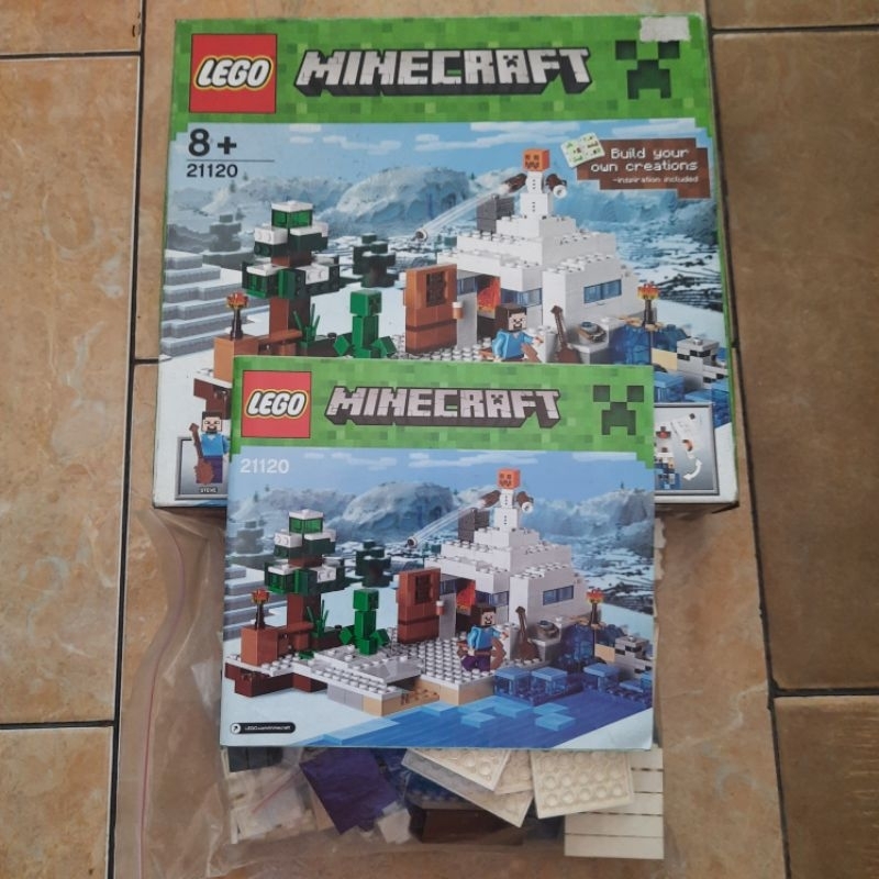 Jual Brick Lego 21120 Minecraft The Snow Hideout Lengkap | Shopee Indonesia