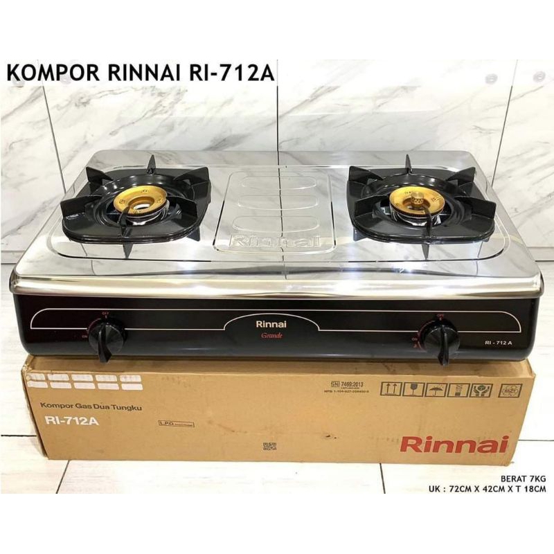 Jual Kompor Rinnai 2 Tungku RI-712A Stainless | Shopee Indonesia