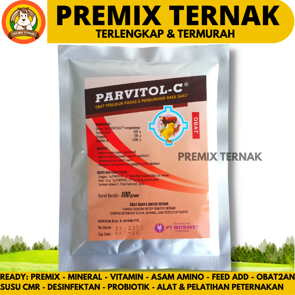 Jual PARVITOL C 100 GRAM - Obat Penurun Panas Anti Nyeri Anti Stress ...