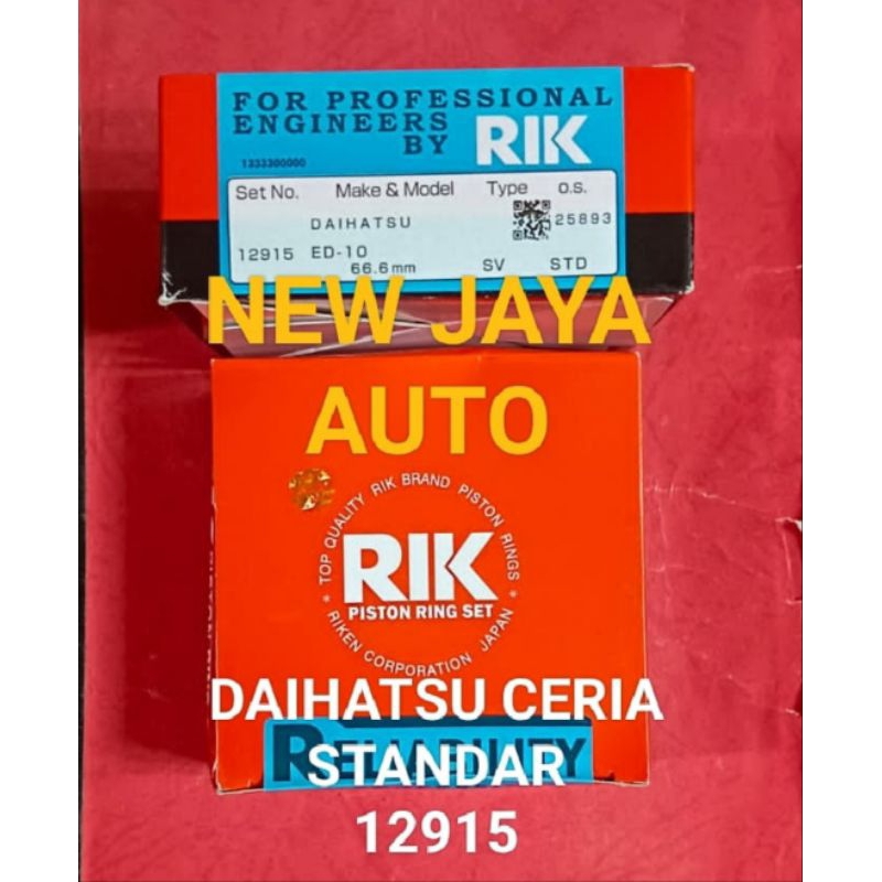 Jual ring piston seher Daihatsu Ceria kancil size standar std 12915 ...