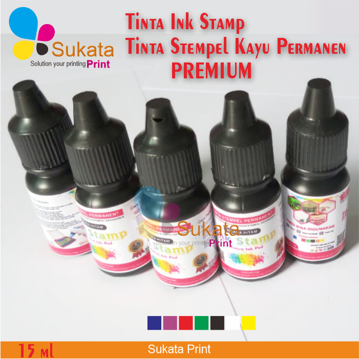 Jual Tinta Stempel Permanen Ink Stamp Isi 15ml | Tinta Stempel Plastik ...