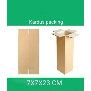 Jual Kardus Packing Ukuran 7x7x23 cm craft / Kardus 7x7x23 / Packing ...