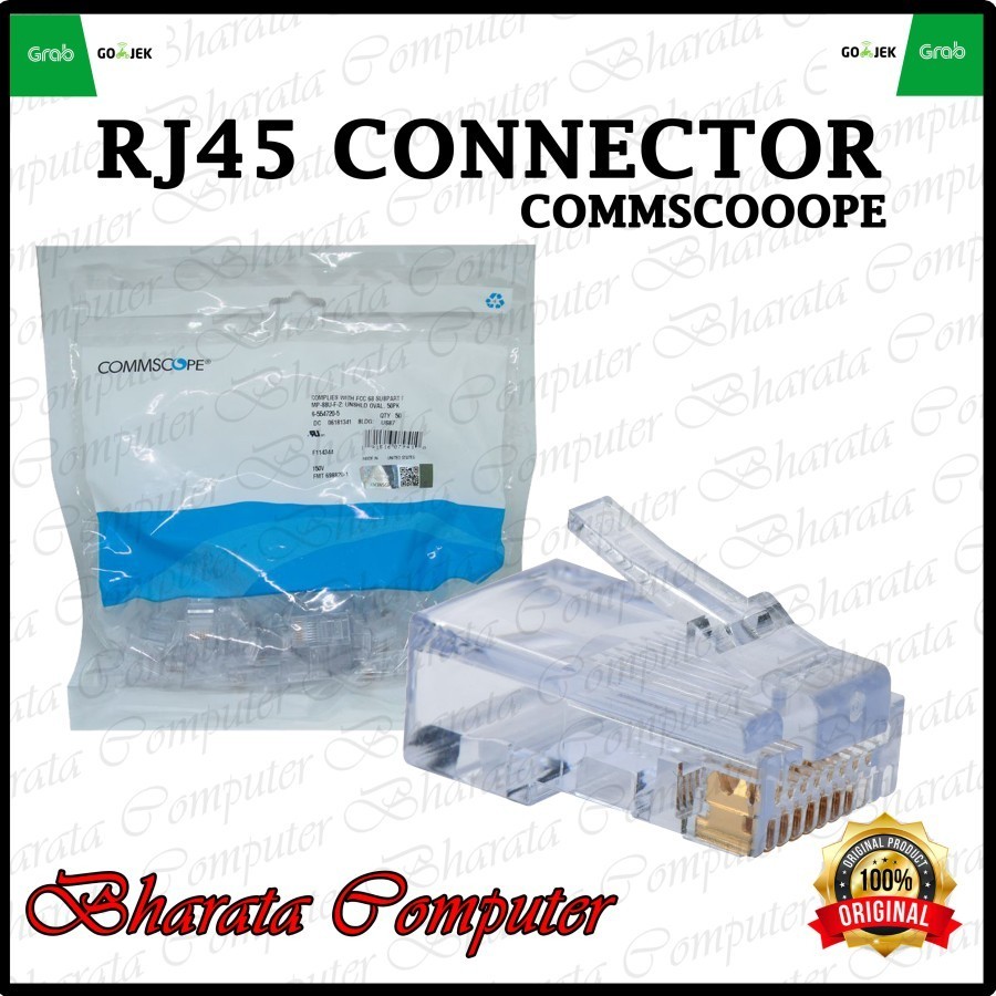 Jual Connector / Konektor RJ45 AMP Commscope Original cat5 | Shopee ...