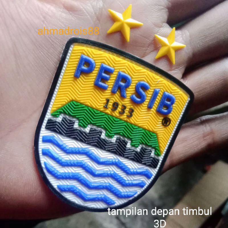 Jual logo persib 3D logo persib Bandung 2022 logo patch rubber pres ...