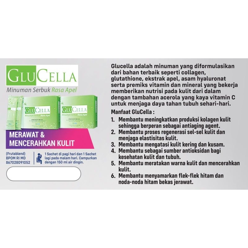 Jual GLUCELLA HWI MINUMAN SERBUK RASA APEL YANG DIKOMBINASIKAN DENGAN ...