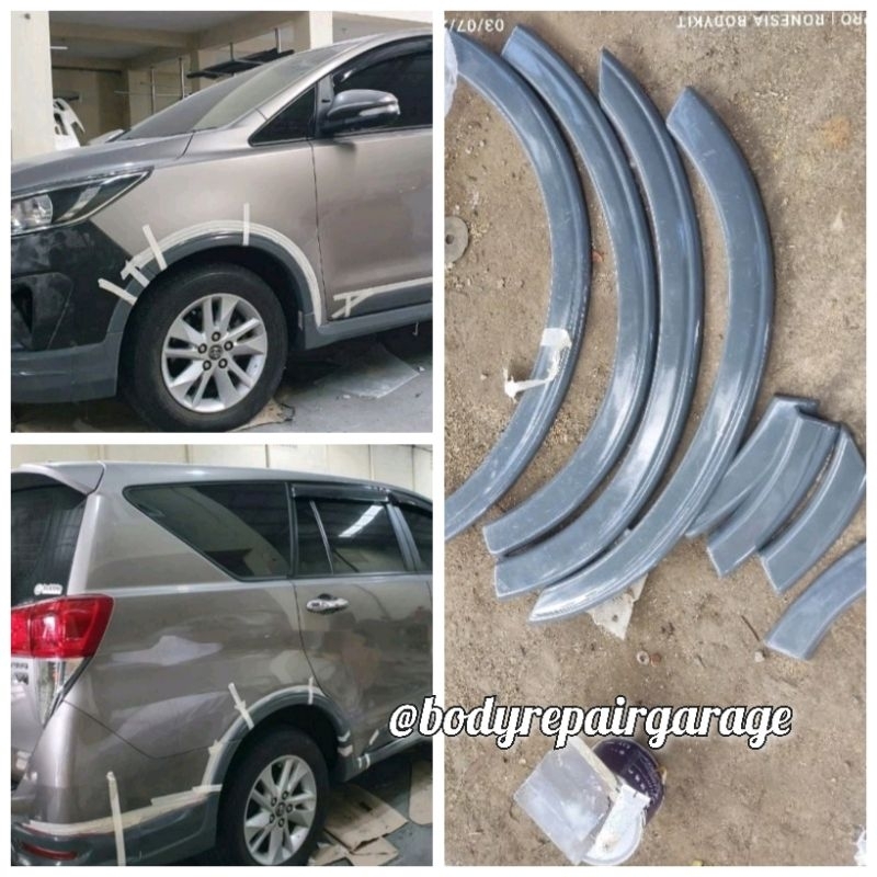 Jual over fender side molding bodykit innova reborn facelift venturer ...