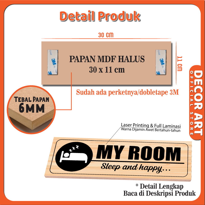Jual Custom Papan Nama Penanda Ruangan Kelas Belajar Sekolah ...