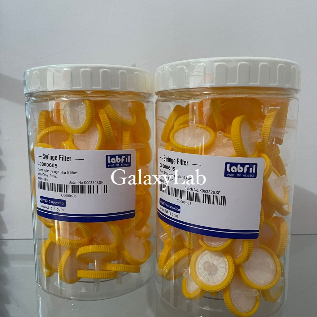 Jual LABFIL Nylon Syringe Filter 25 mm 0.45 um with Outer Ring | Shopee ...