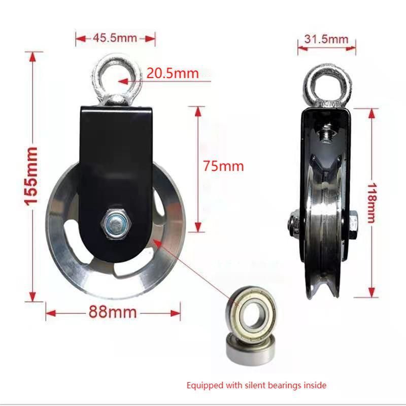 Jual 88mm Single Katrol Pulley Cable Home Gym Logam Roda Pulley Home ...