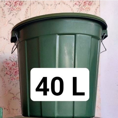 Jual GENTONG Ember Air Plastik ada TUTUP JUMBO BESAR TEBAL Gagang Kawat ...