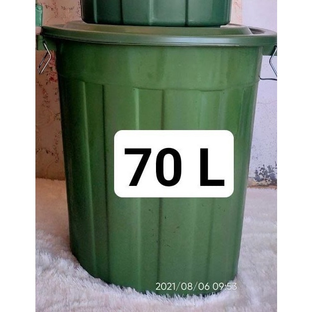 Jual GENTONG Ember Air Plastik ada TUTUP JUMBO BESAR TEBAL Gagang Kawat ...