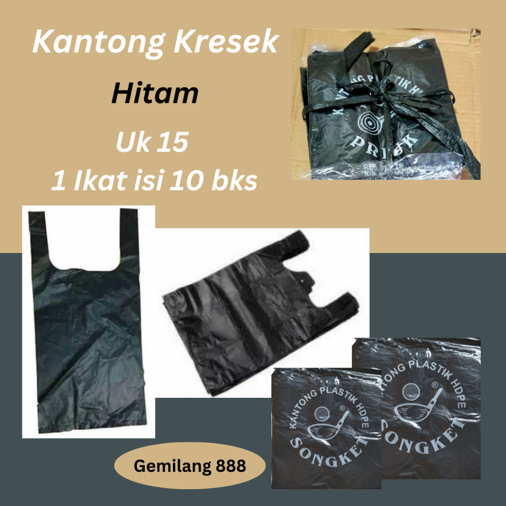Jual kantong Plastik hitam kecil, kantong Kresek kecil ukuran 15 (10 bks) | Shopee Indonesia