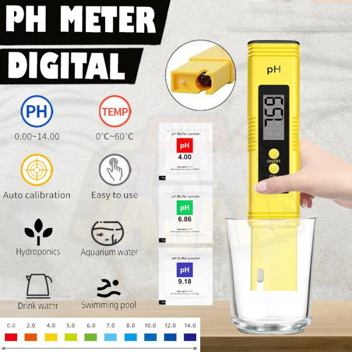 Jual Alat Ukur Test Tester PH METER Air DIGITAL Auto Kadar Asam ...