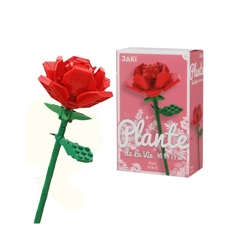 Jual Set Hadiah DIY Bricks Mini Flower Rose Building Block Nano Block ...