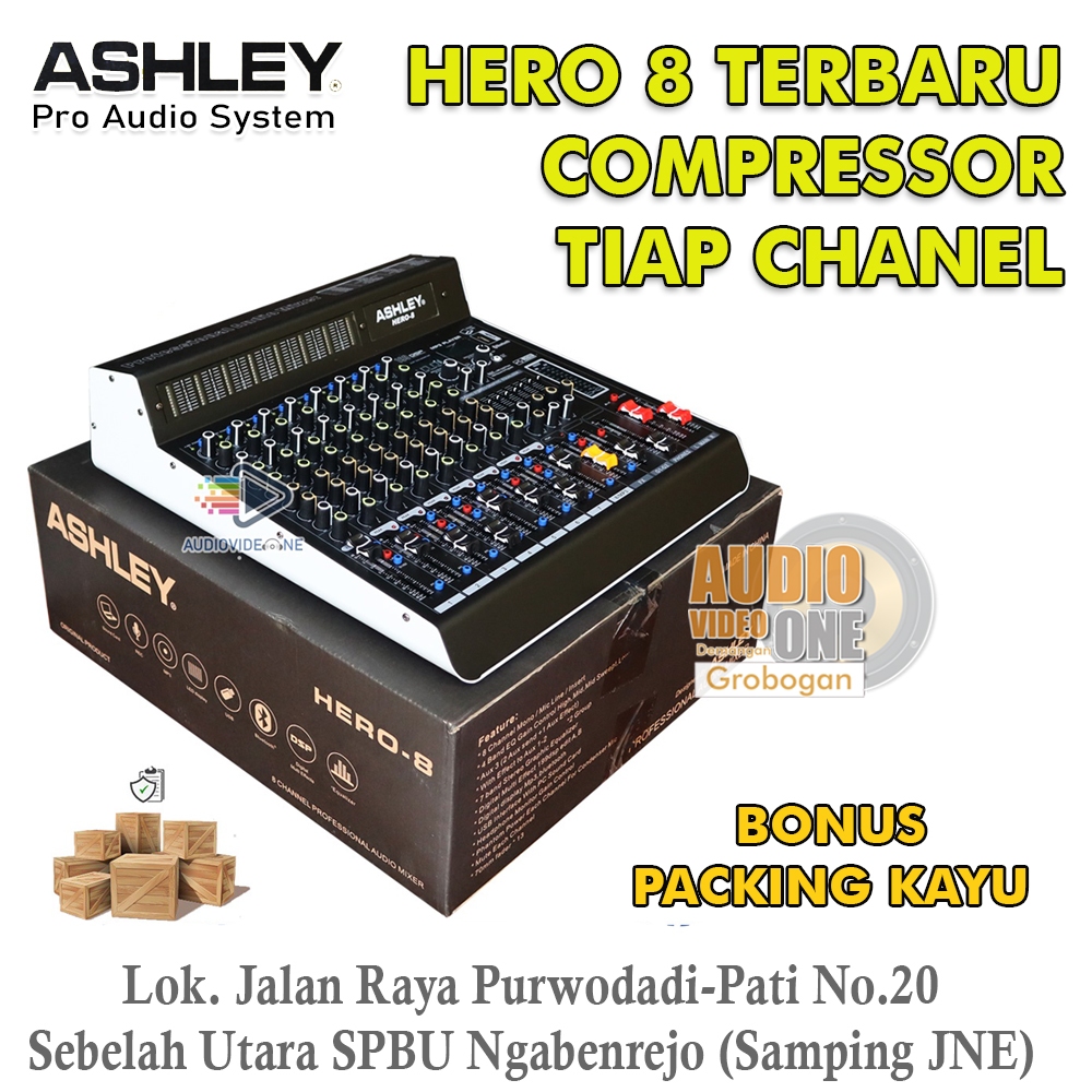 Jual Mixer Ashley HERO 8 New Compressor Professional Mikser Audio 8 ...