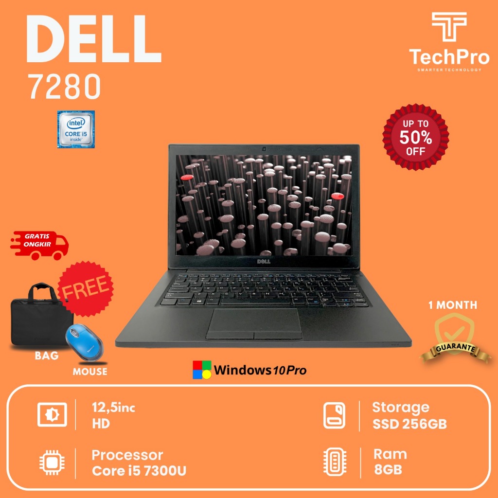 Jual Orignal Laptop Dell Latitude 7280 core i5/i7 (8GB 256Ssd) second built up termuraah mulus ...