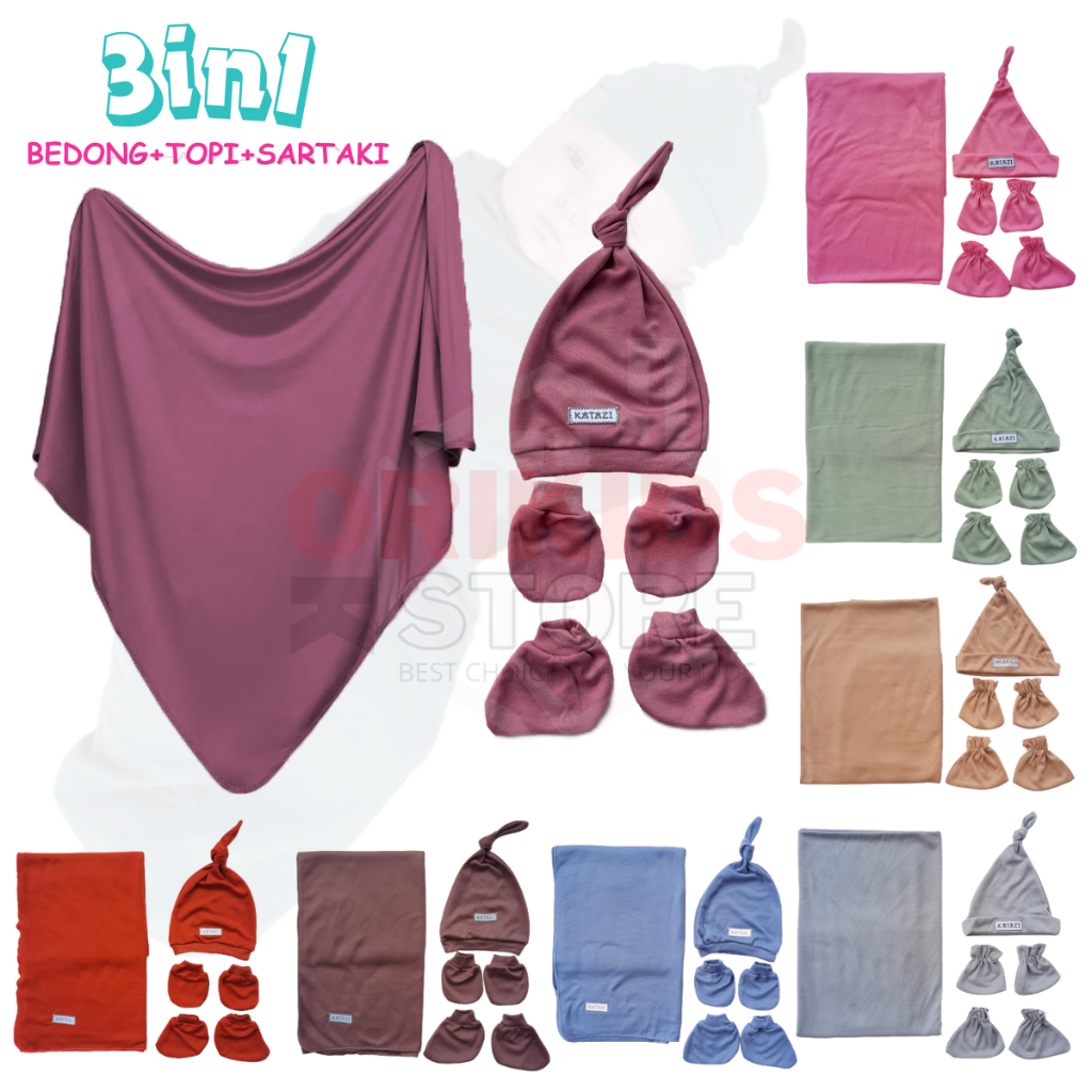 Jual Newborn Set Bedong Bayi Baru Lahir Topi Sarung Tangan Kaos Kaki ...