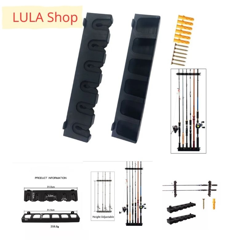 Jual Rak Joran Pancing Isi 6 - Hitam | Shopee Indonesia