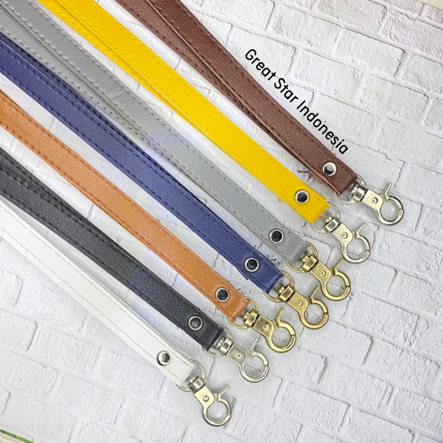 Jual TALI ID CARD KULIT PU 1CM ( PREMIUM ) / TALI ID CARD KULIT ...