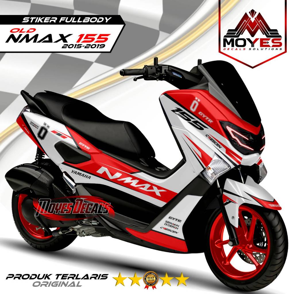 Jual Stiker Fullbody Nmax 155 old - decal Stiker Nmax old Motif Ohlins ...