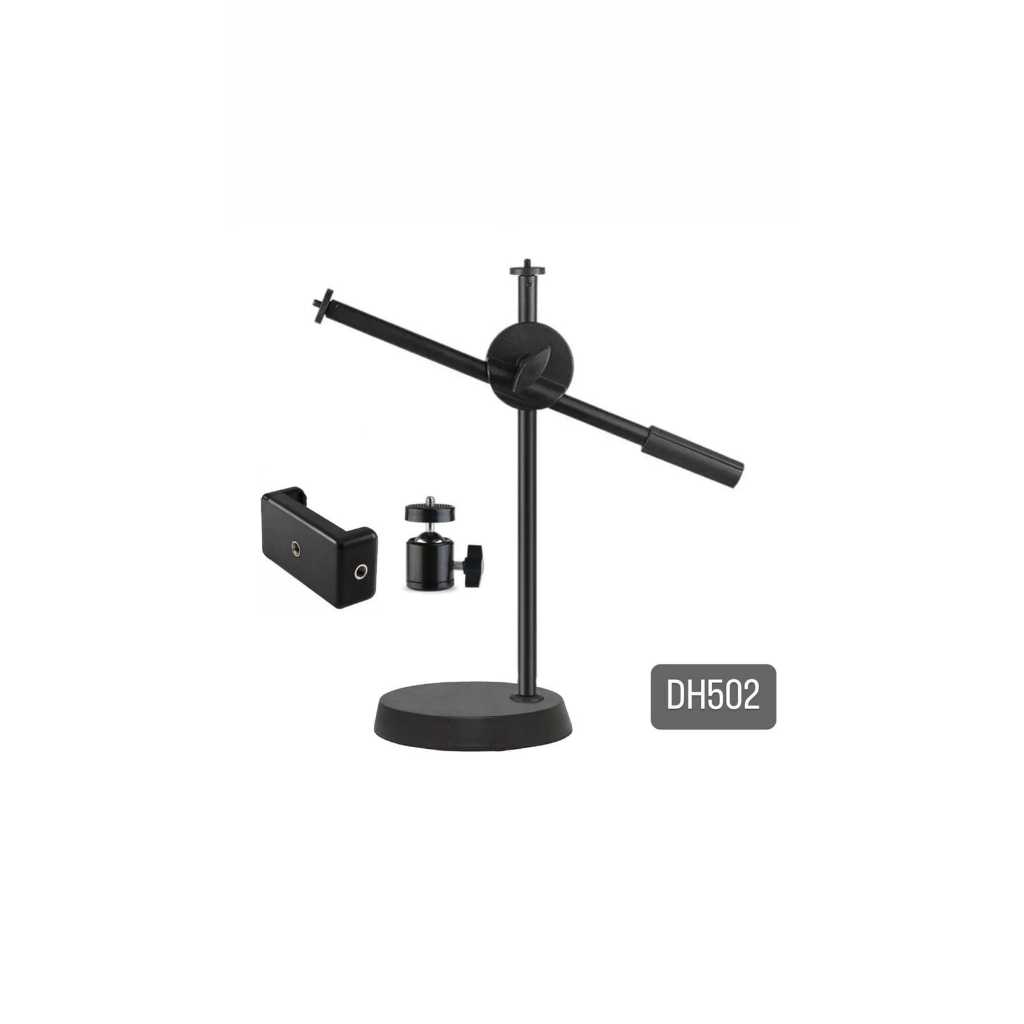 Jual Overhead Phone Stand Tripod + Led Lampu Stand Holder Bracket 360 ...